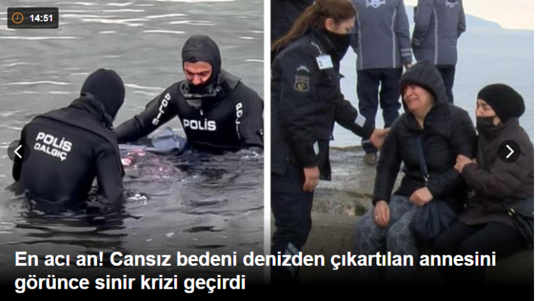 SON DAKİKA En acı an! Cansız bedeni denizden çıkartılan annesini ...